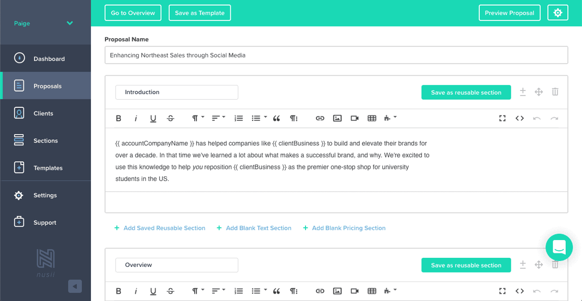 Nusii Full Proposal Software Review [Pricing & Features]